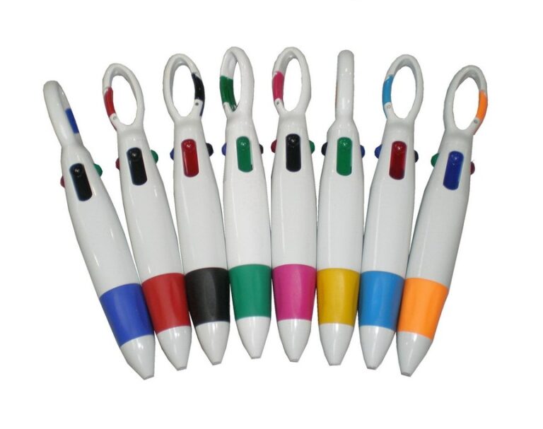 Trendy 4-in-1 Multicolor Retractable Pen with Carabiner Hook - Trend ...